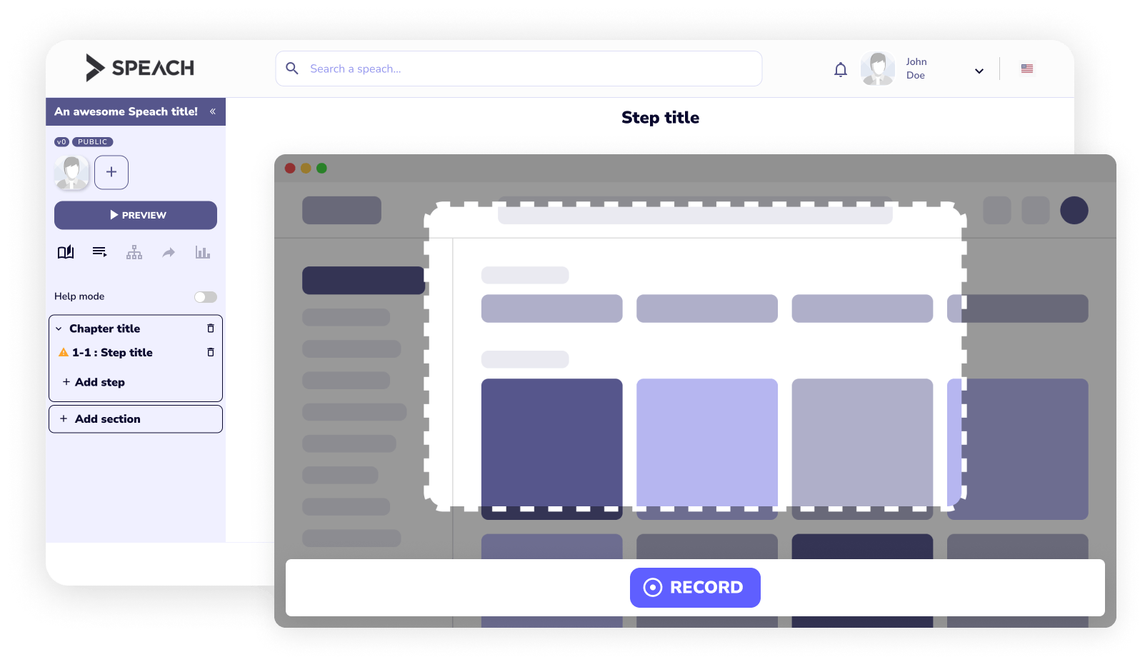 Create a speach easily with Speach's easy-to-use features